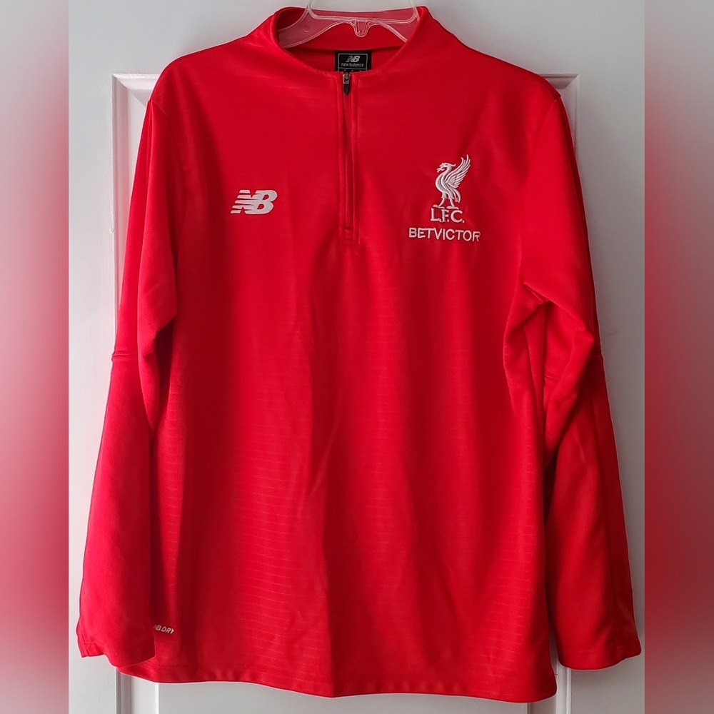 New Balance Liverpool Fc Lfc Red 1/4 Zip Pullover Tra… - Gem